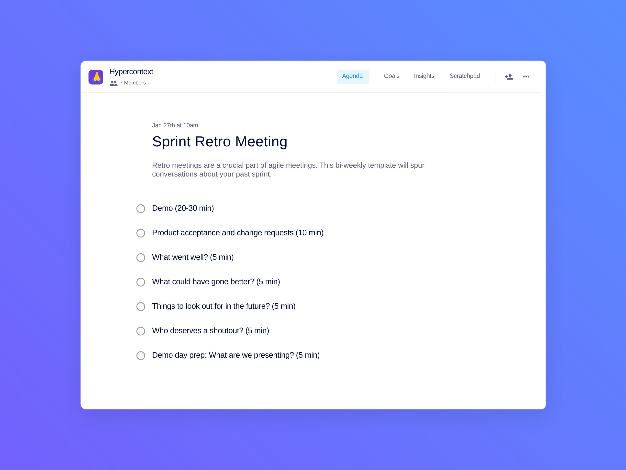 Sprint retro meeting template (7 topics and ideas) | Spinach